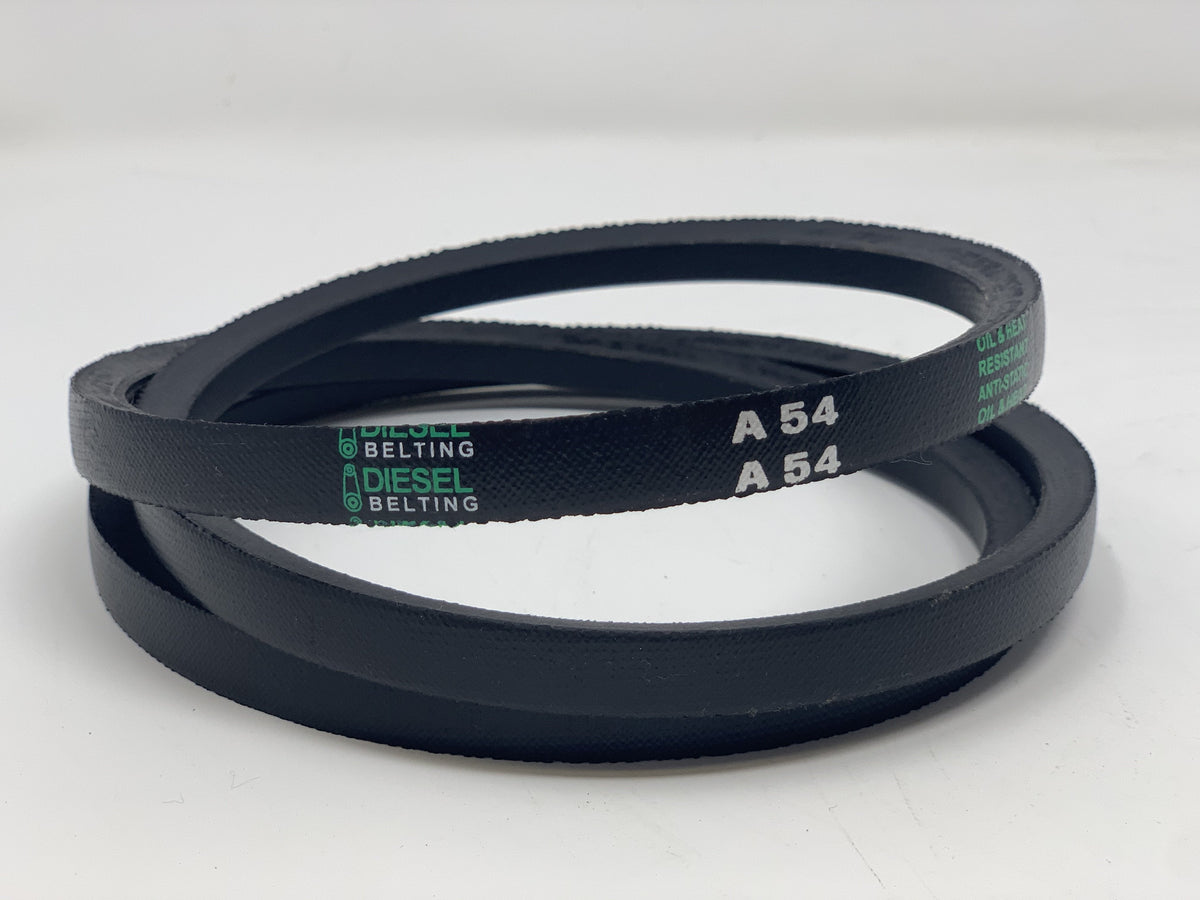 A54 V-Belt 1/2" x 56" Outside Circumference Classic Wrapped Diesel Bel ...