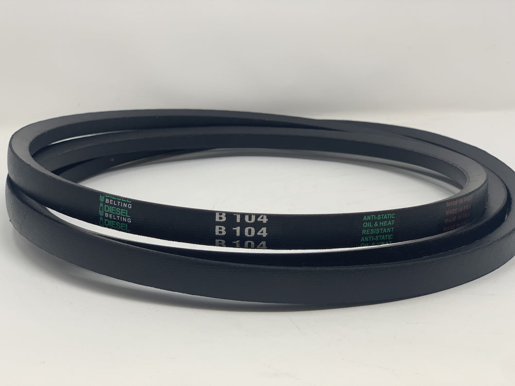 B104 V-Belt 21/32" x 107" Outside Circumference Classic Wrapped Diesel ...