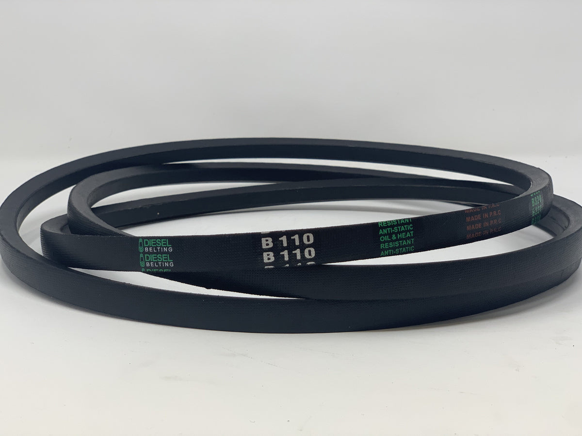 B110 V-Belt 21/32" x 113" Outside Circumference Classic Wrapped Diesel ...