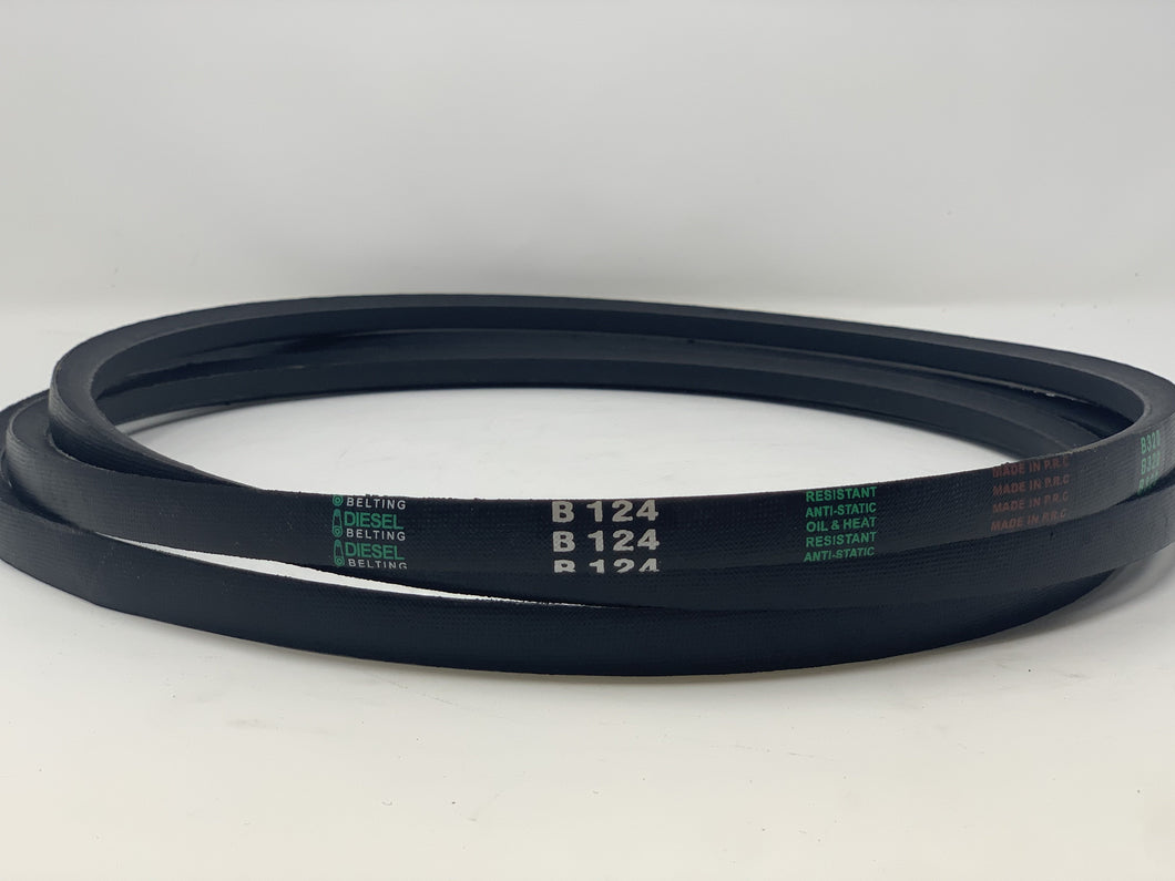 B124 V-Belt 21/32" x 127" Outside Circumference Classic Wrapped Diesel ...