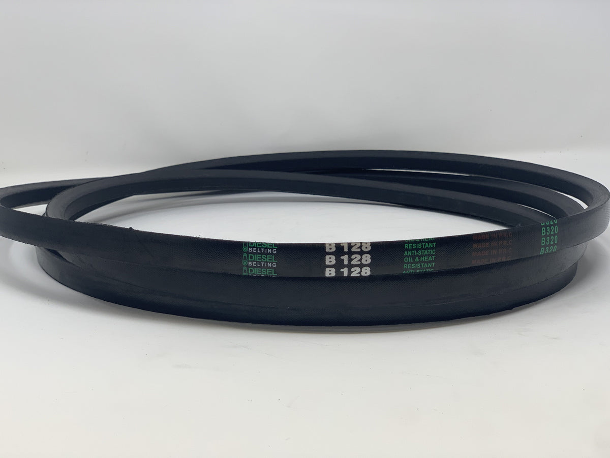 B128 V-Belt 21/32" x 131" Outside Circumference Classic Wrapped Diesel ...
