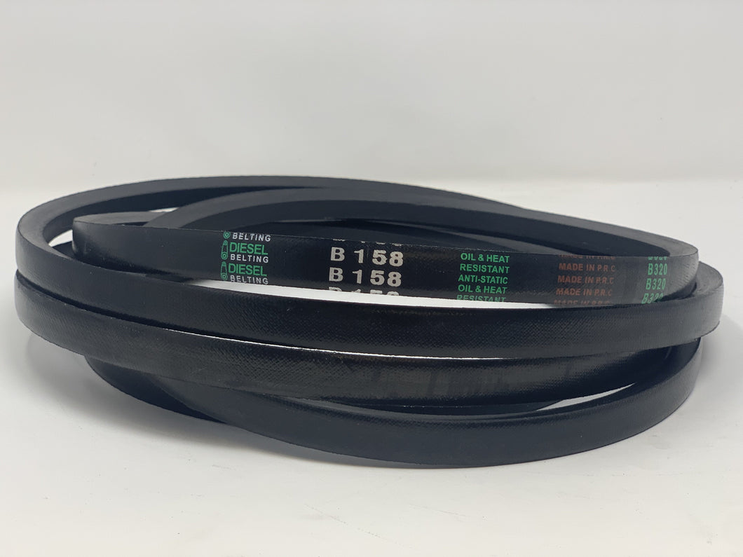 B158 V-Belt 21/32" x 161" Outside Circumference Classic Wrapped Diesel ...