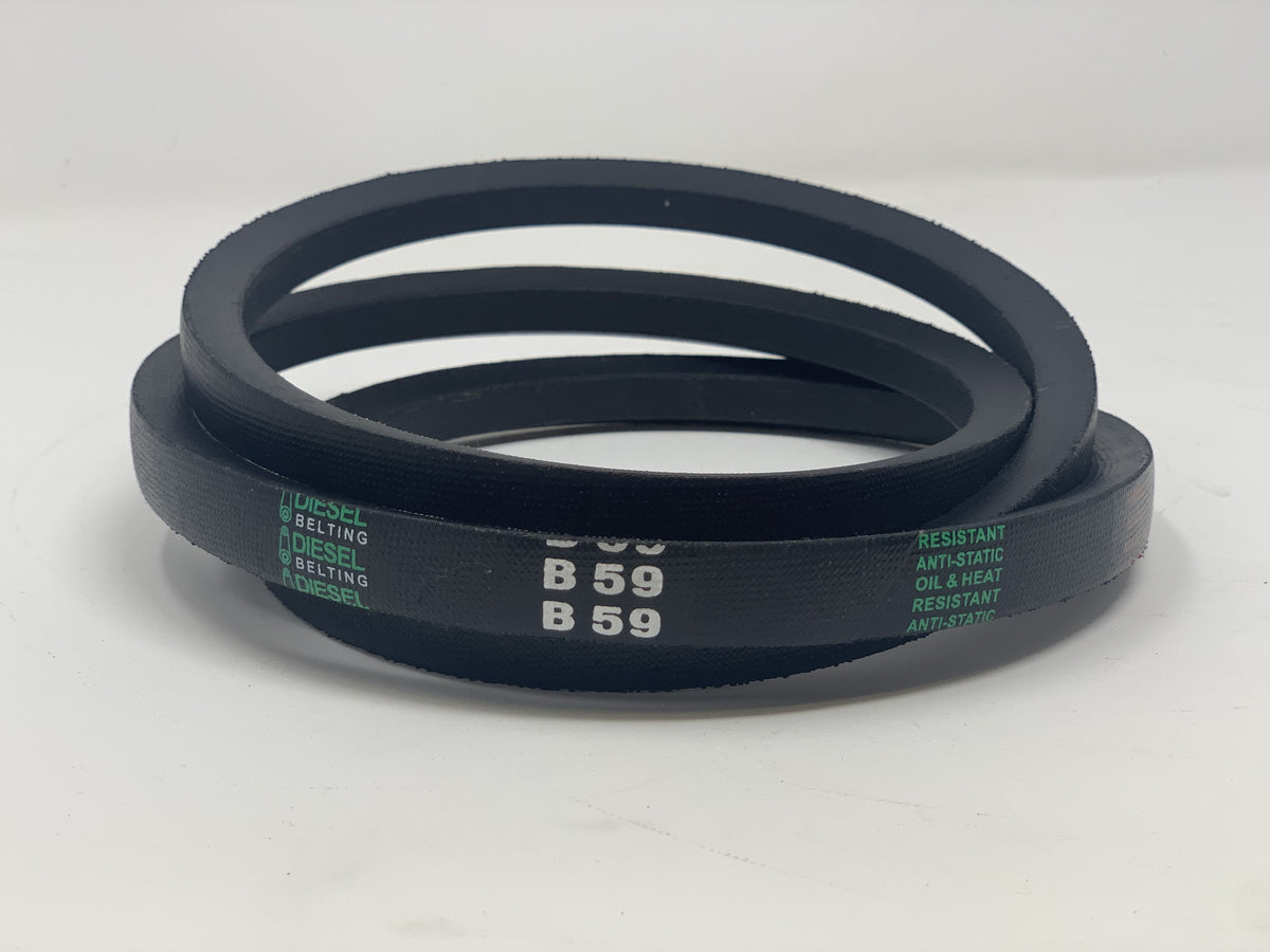 B59 V-Belt 21/32" x 62" Outside Circumference Classic Wrapped Diesel B ...