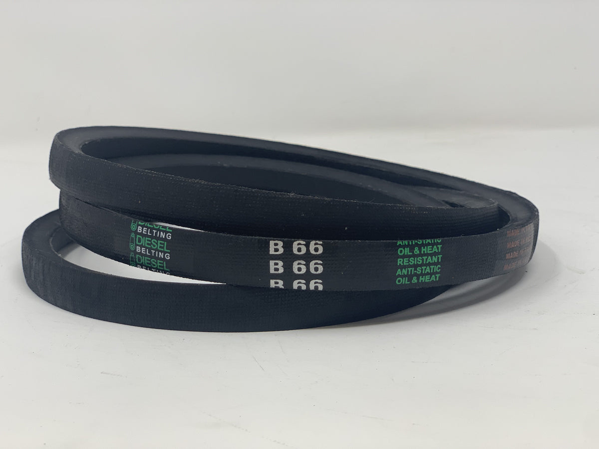 B66 V-Belt 21/32" x 69" Outside Circumference Classic Wrapped Diesel B ...