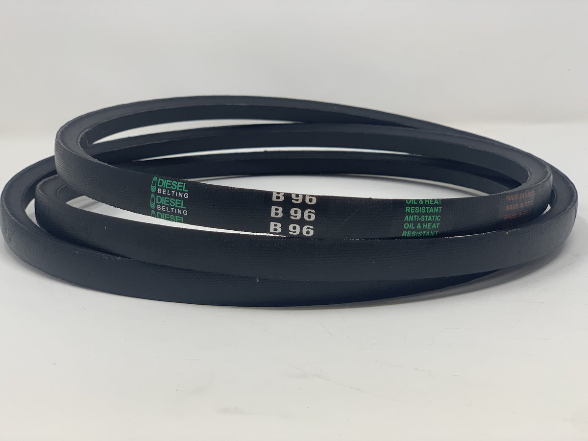 B96 V-Belt 21/32" x 99" Outside Circumference Classic Wrapped Diesel B ...
